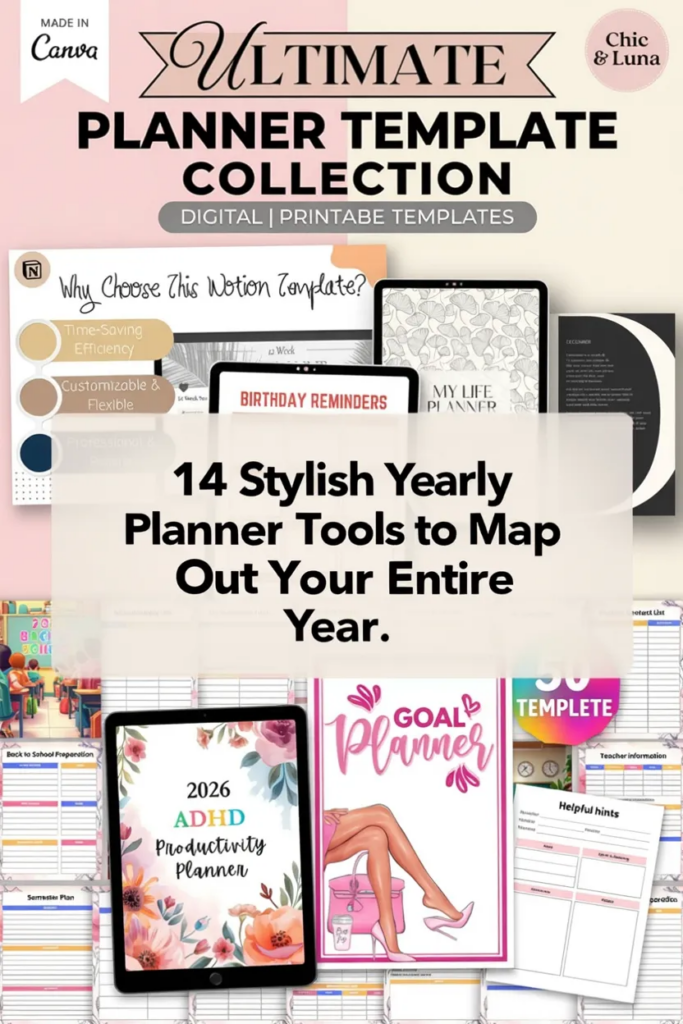 Yearly Planners - The Ultimate Collection of Planner Templates
